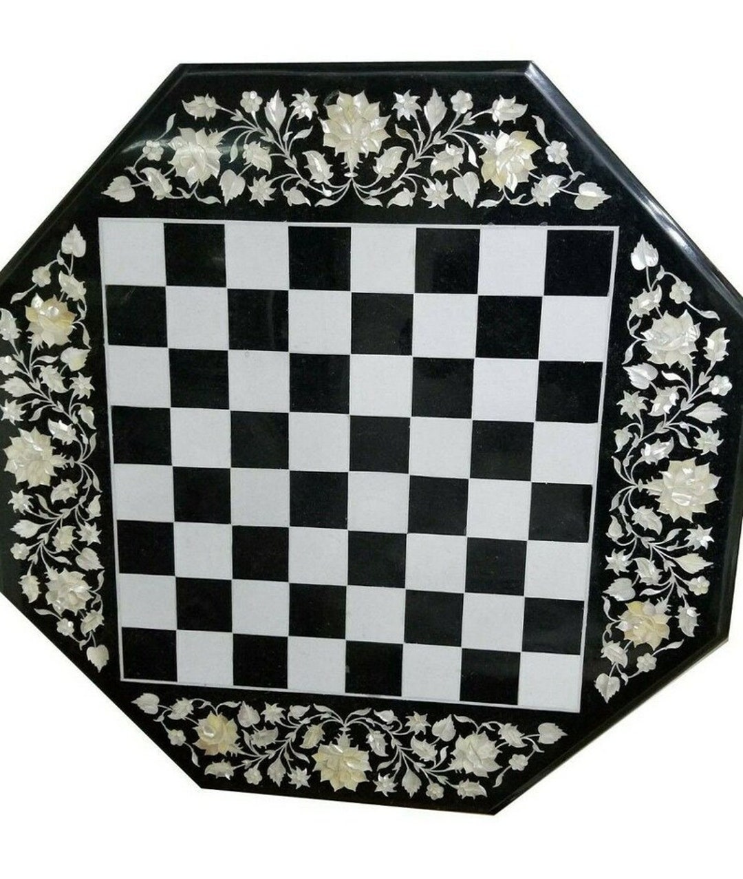 Marble Semi Precious Stones Inlay Art Chess Board / Marble Handmade ...