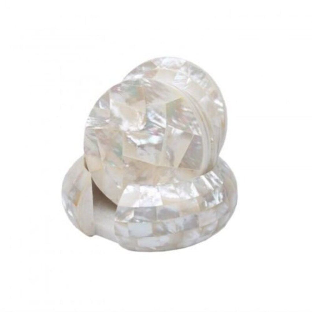 Marble Coaster Set Natural Semi Precious Stones Paua Shell Handmade ...