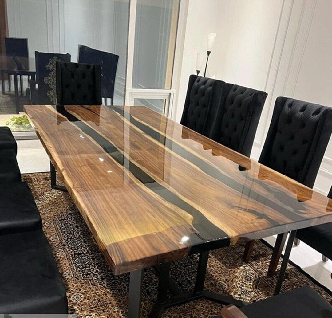 Live Edge River Epoxy Table Wood Table Custom Epoxy Wood Resin /dining ...