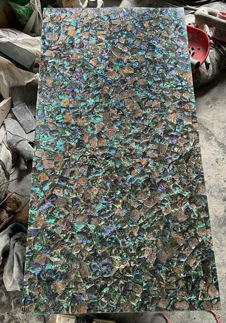 Abalone Shells Marble Table Top/ Natural Stones Slabs Random Handmade ...