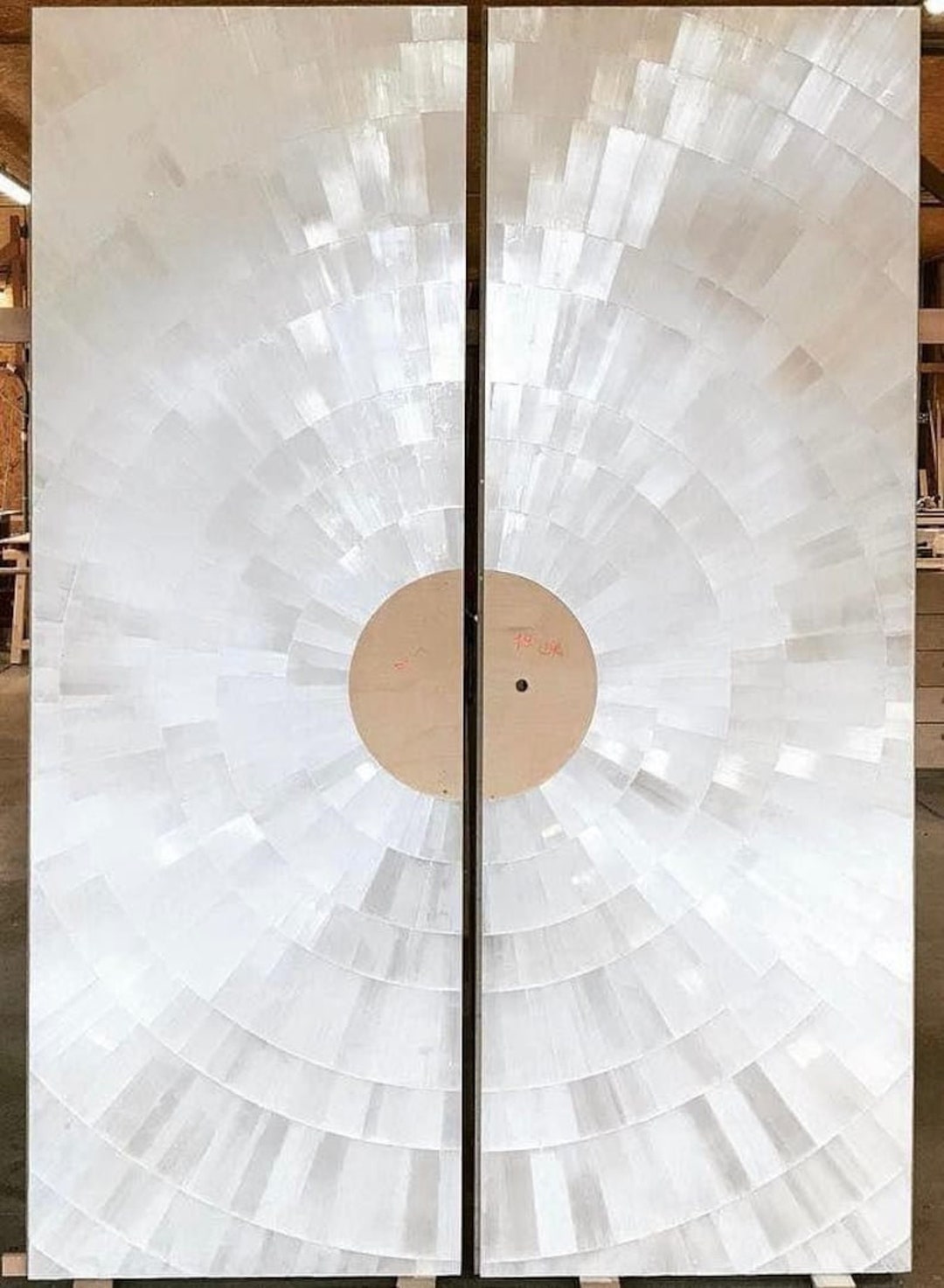 Two 96" X 48" Selenite Panels / Wall Panels Made in Luxury Selenite Gem ...