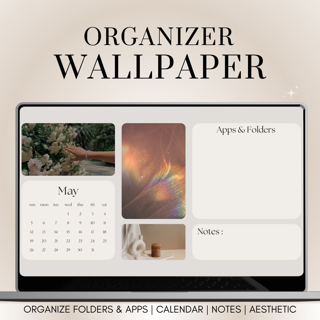 12 Aesthetic Monthly Desktop Wallpaper Organizer for 2024 - Etsy