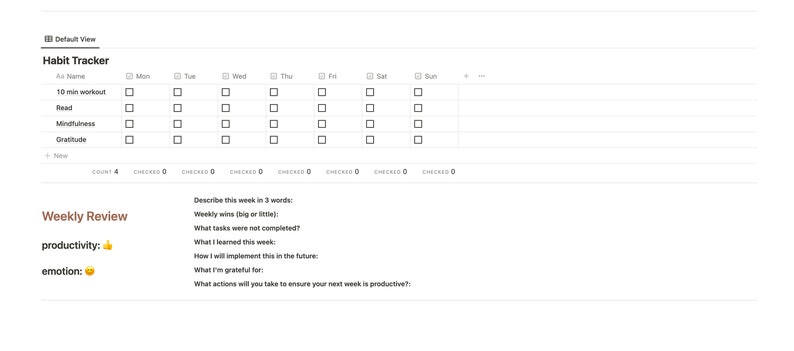 Simple Weekly Planner Notion Template, To-do List Everyday Planner - Etsy