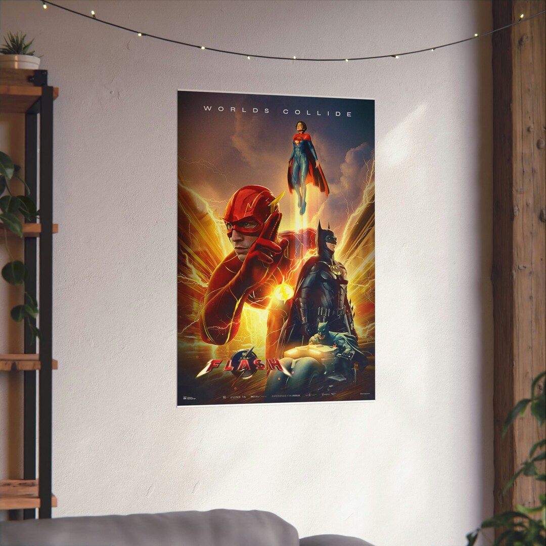 The Flash batman Super Girl Matte Vertical Posters Premium - Etsy