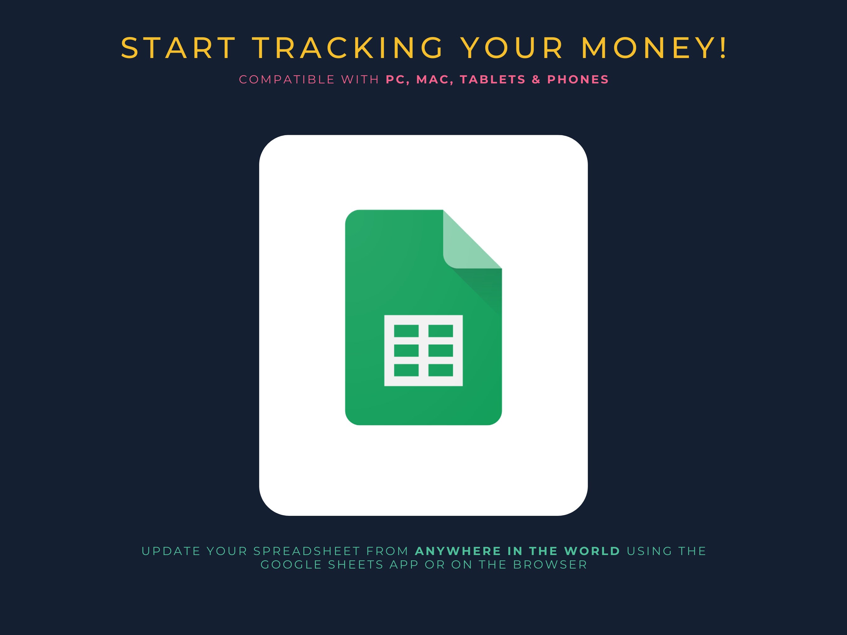 Annual & Monthly Budget Spreadsheet Template, Financial Planner, Google ...