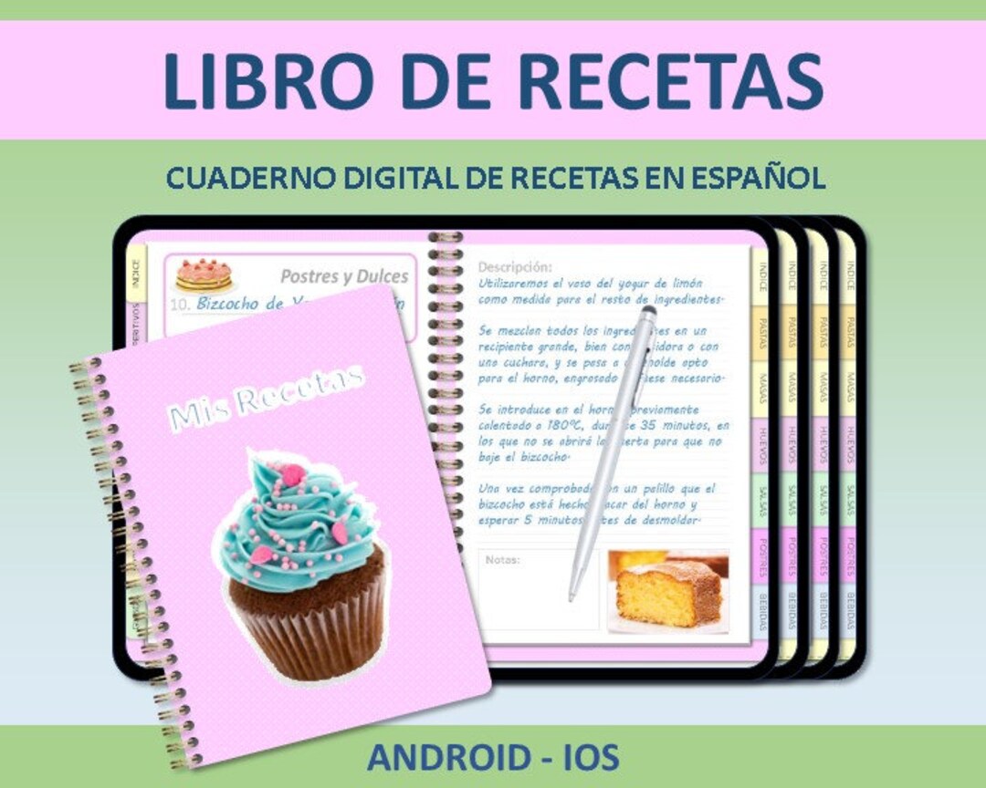 Notebook for Recipes in Spanish - Etsy