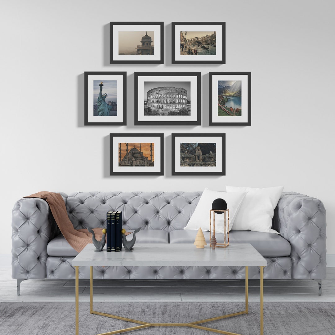 Set of 7 Photo Collage Frame Wooden Collage Picture Frames - Etsy