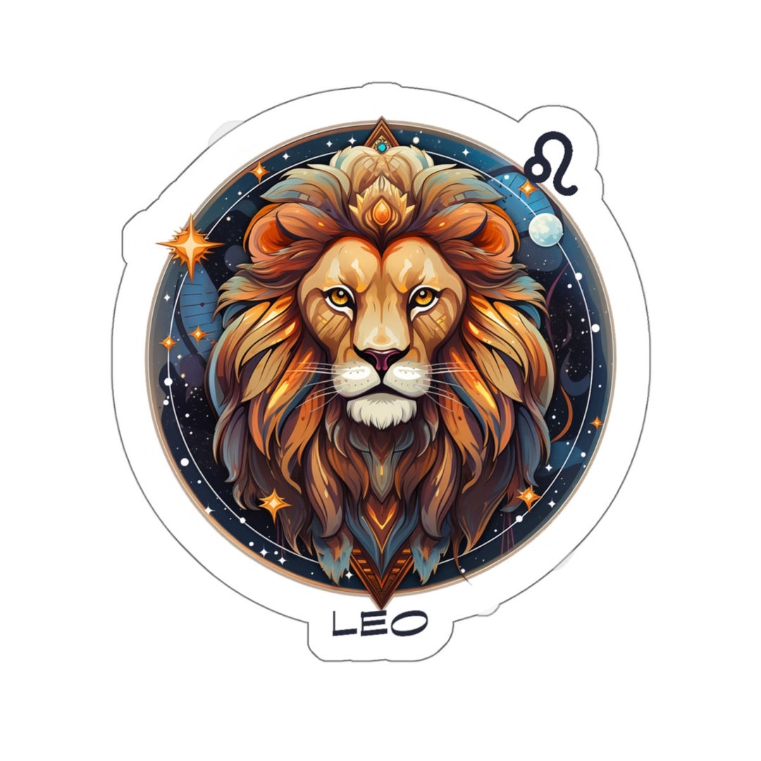 Leo Sticker Lion Astrology July August Birthday Special Gift Wrap ...