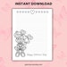 Printable Stationery Valentine's Day, Coloring Teddy Bear Hearts ...