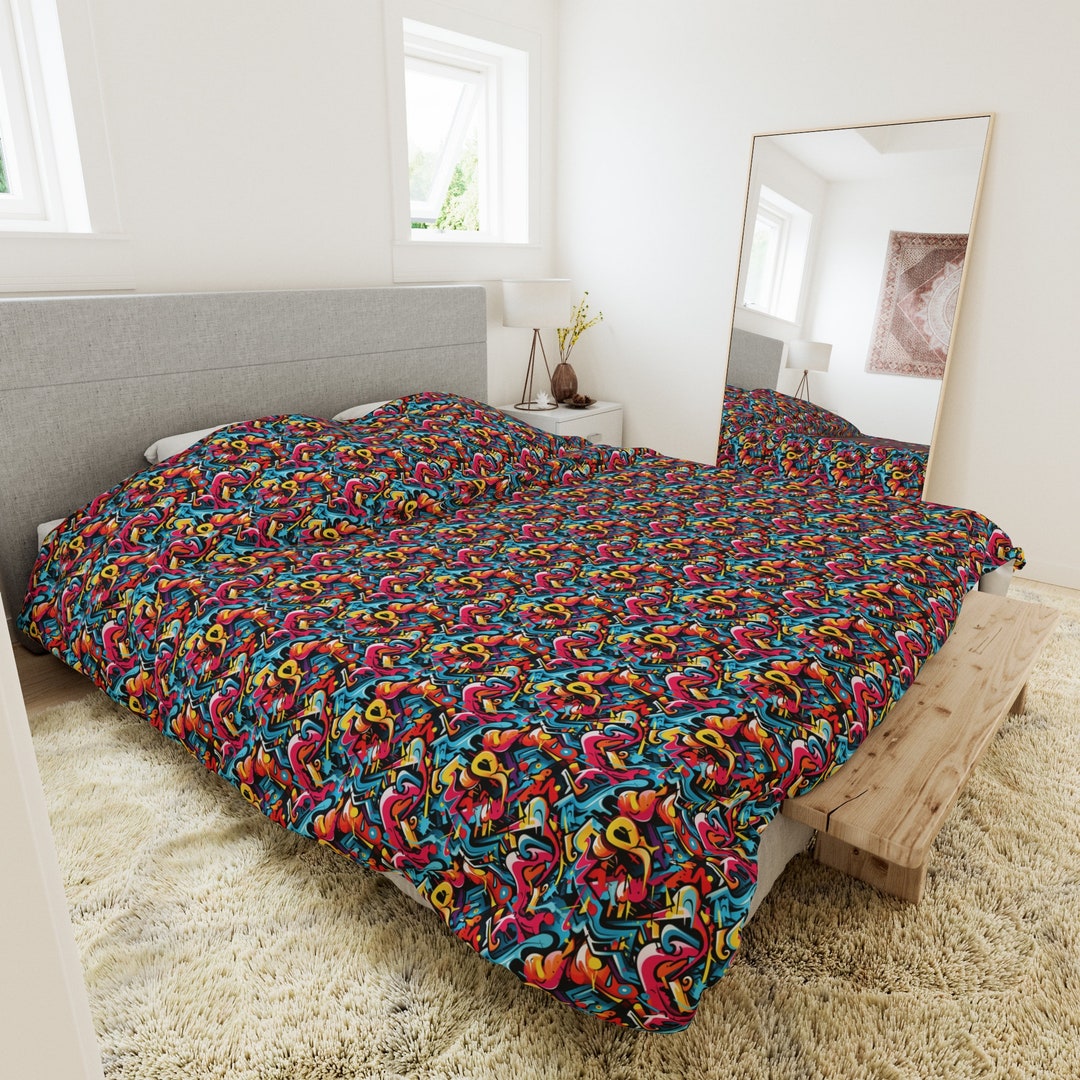 80's Graffiti Duvet Cover - Etsy