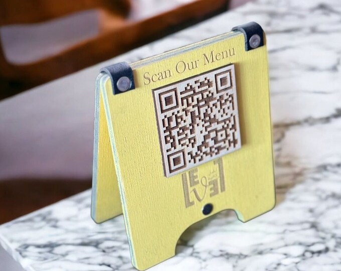 QR Code Menu, QR Code Menu Sign, Wooden Qr Cod Sign - Etsy Canada