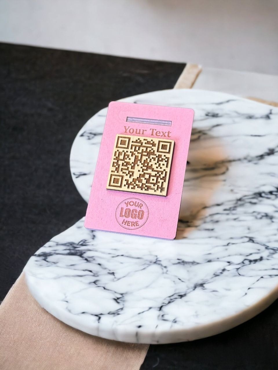 Custom QR Code Table Sign, QR Code Menu, QR Code Menu Sign, Wooden Qr ...