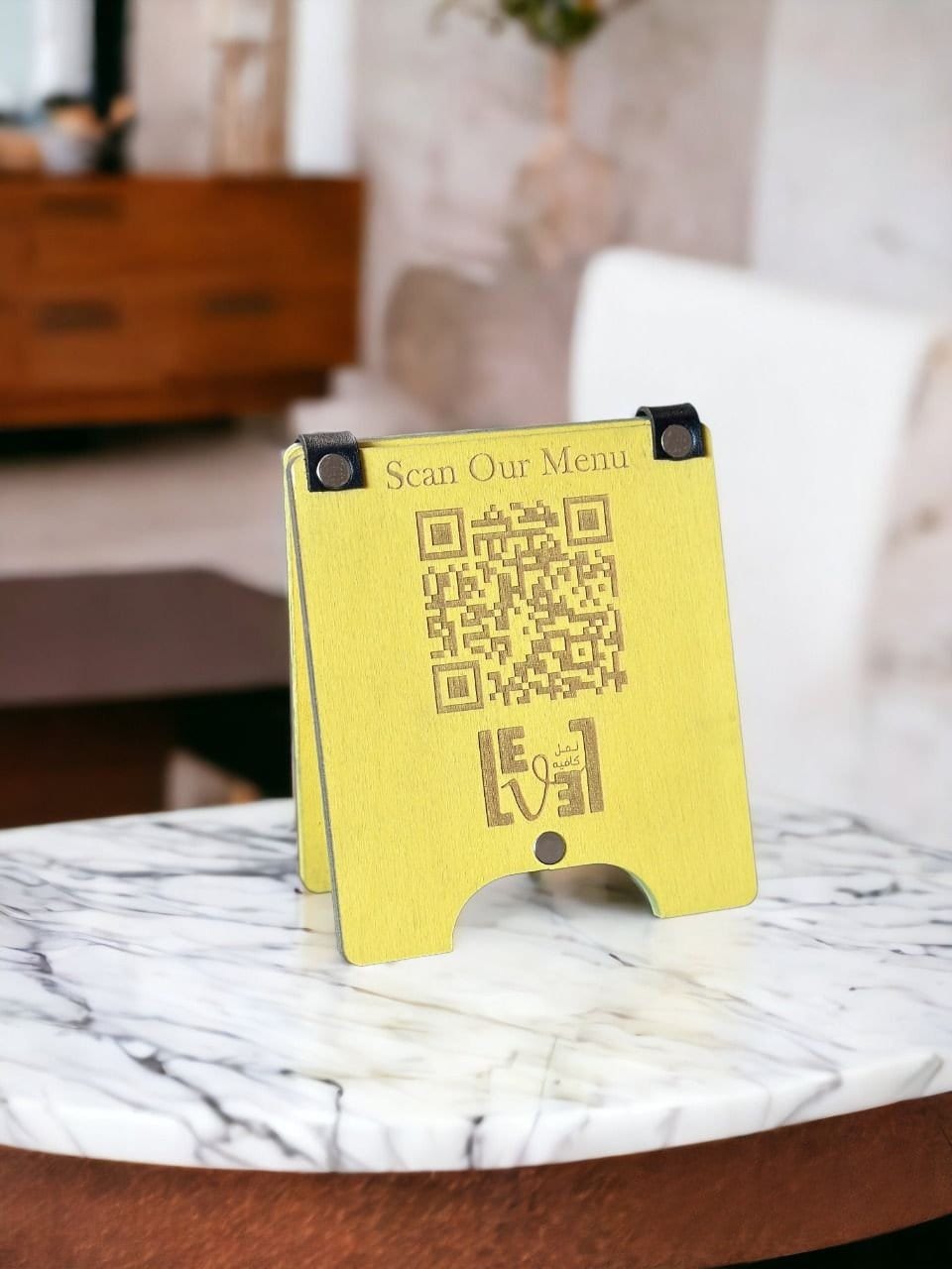 Custom QR Code Table Sign, QR Code Menu, QR Code Menu Sign, Wooden Qr ...