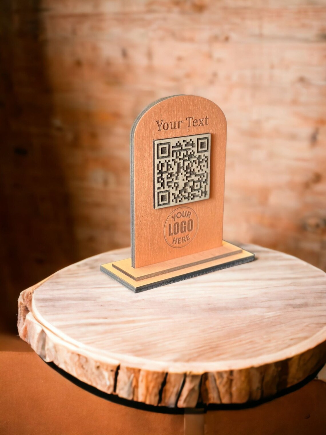 Custom QR Code Table Sign, QR Code Menu, QR Code Menu Sign, Wooden Qr ...