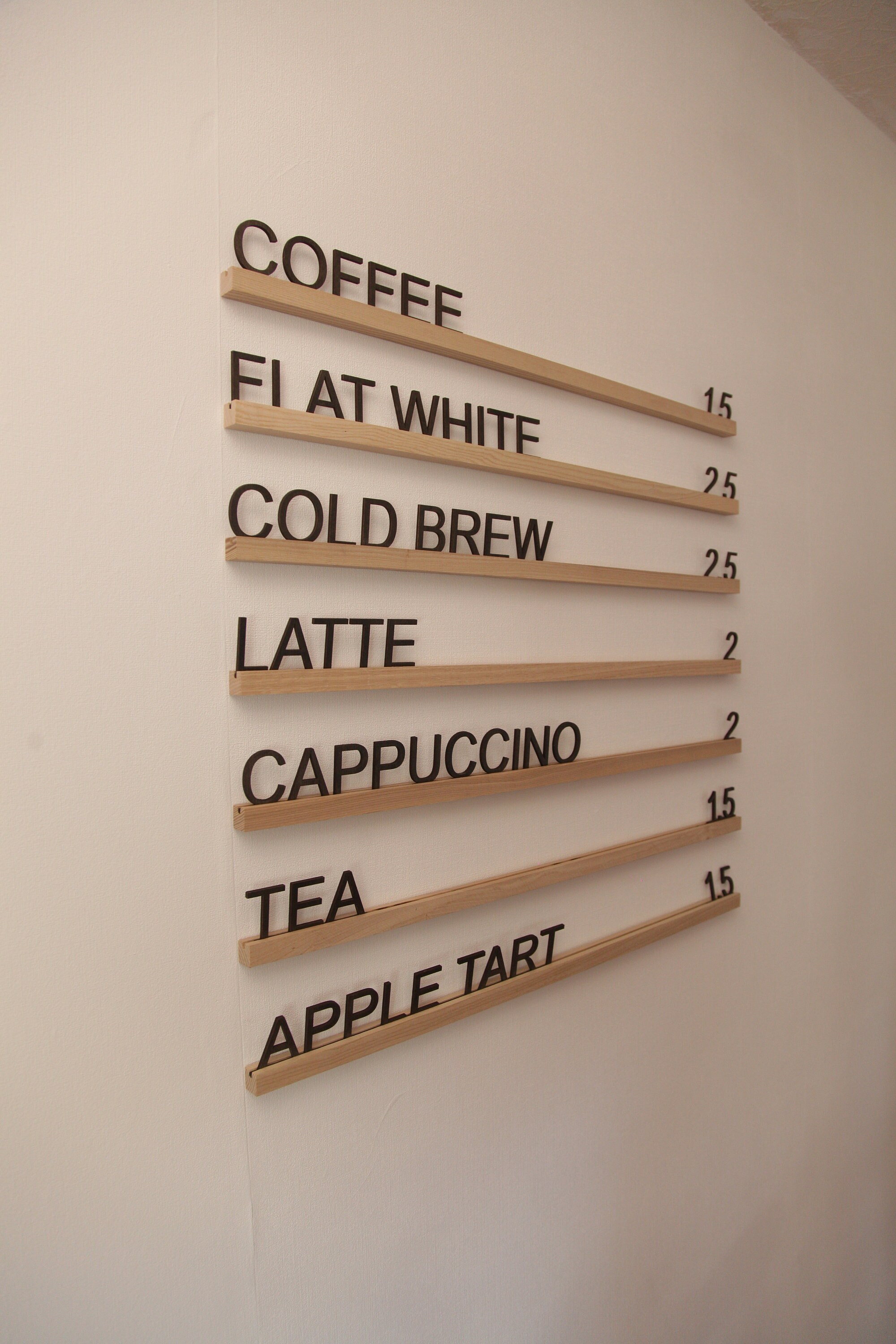 Wall Mounted Menu Rails, Cafe Wall Menu, Changeabe Letter Board ...