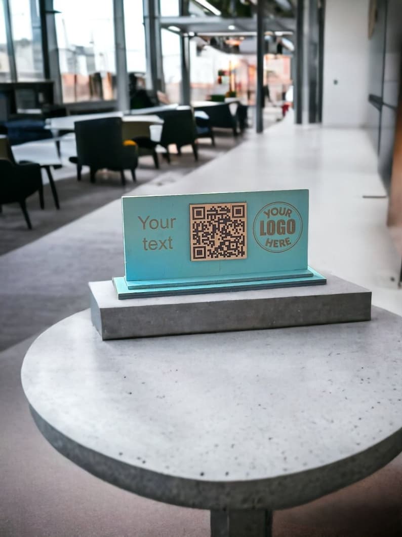 Custom QR Code Table Sign, QR Code Menu, QR Code Menu Sign, Wooden Qr ...