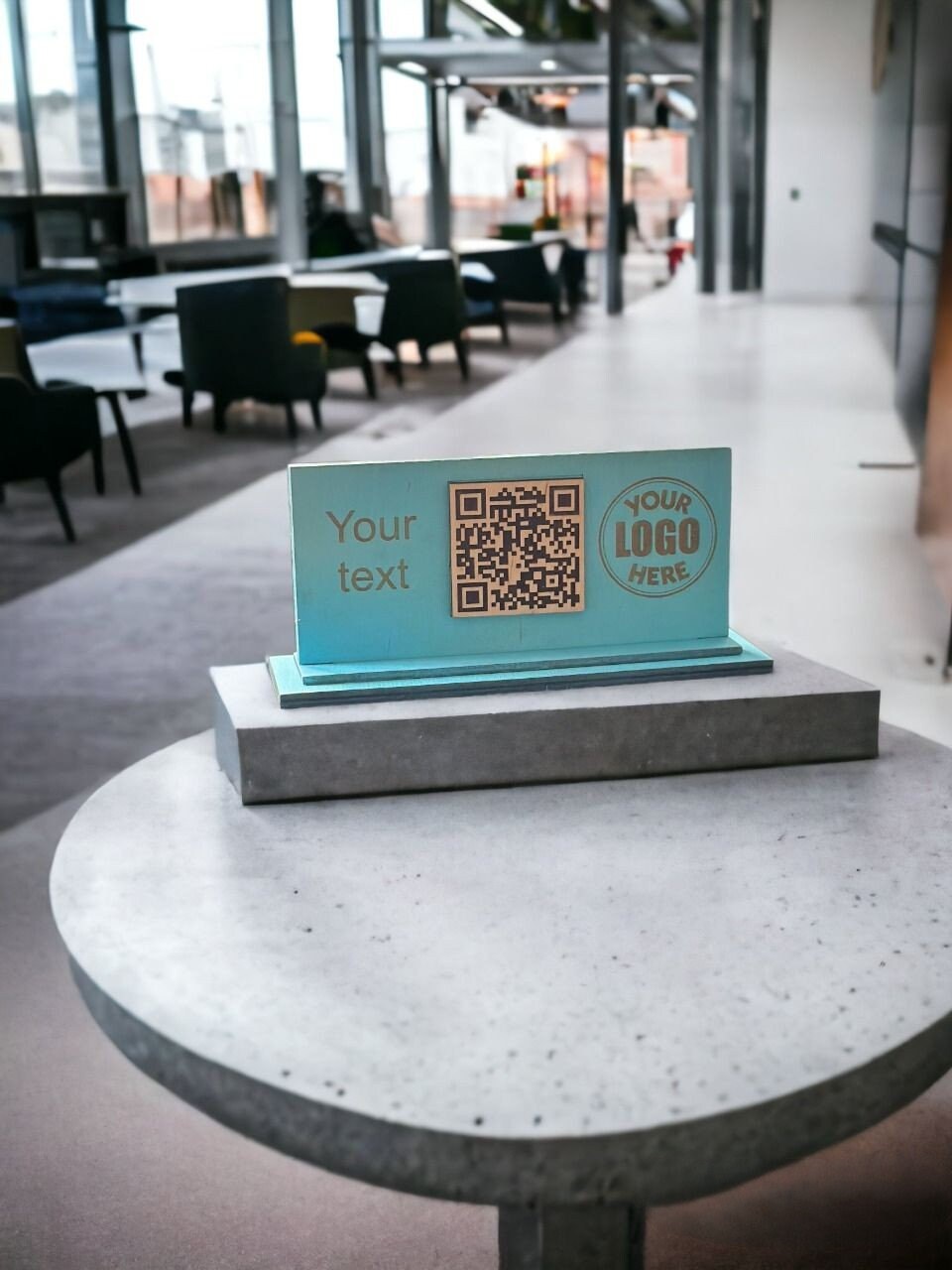 Custom QR Code Table Sign, QR Code Menu, QR Code Menu Sign, Wooden Qr ...