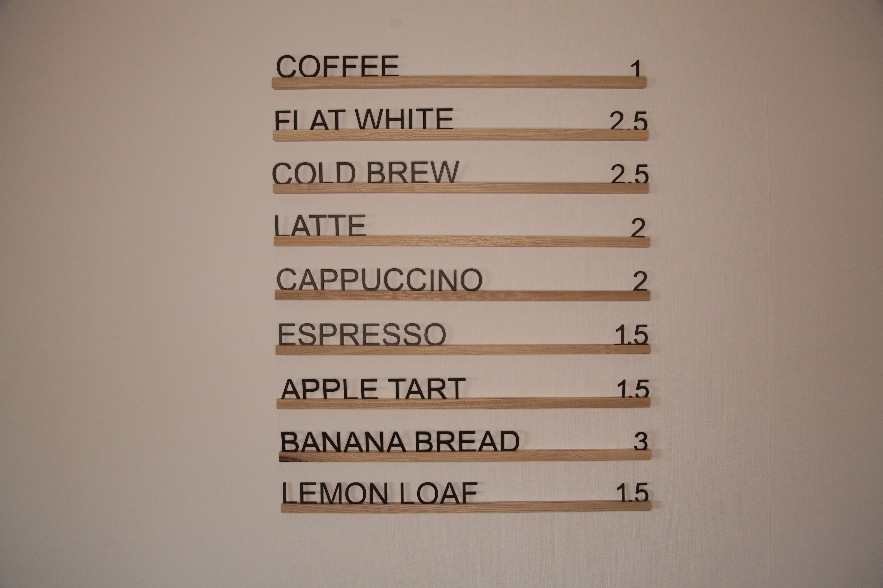 Wall Mounted Menu Rails, Cafe Wall Menu, Changeabe Letter Board ...