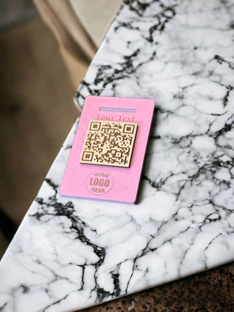 Custom QR Code Table Sign, QR Code Menu, QR Code Menu Sign, Wooden Qr ...