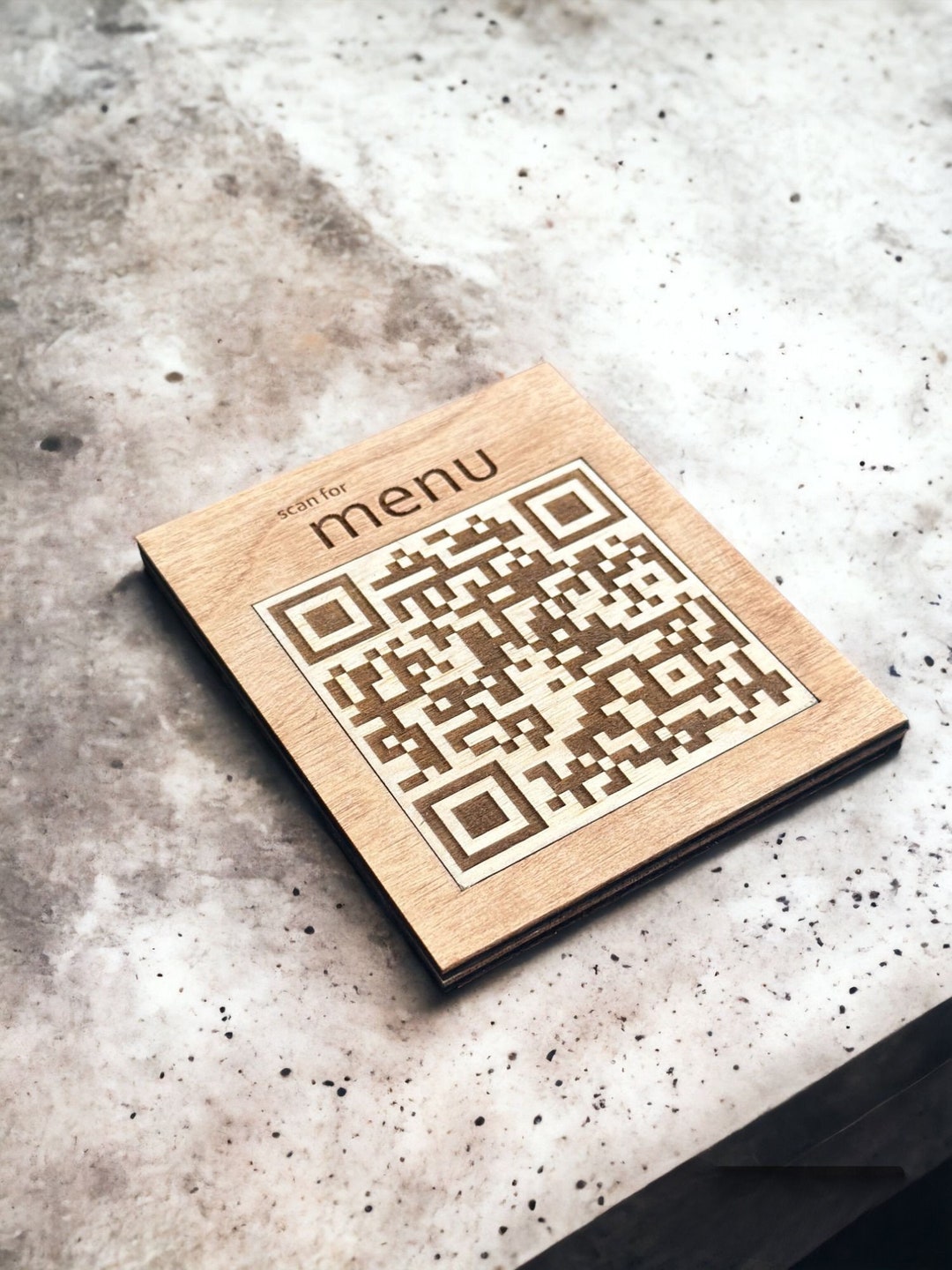 Custom QR Code Table Sign, QR Code Menu, QR Code Menu Sign, Wooden Qr Cod Sign - Etsy