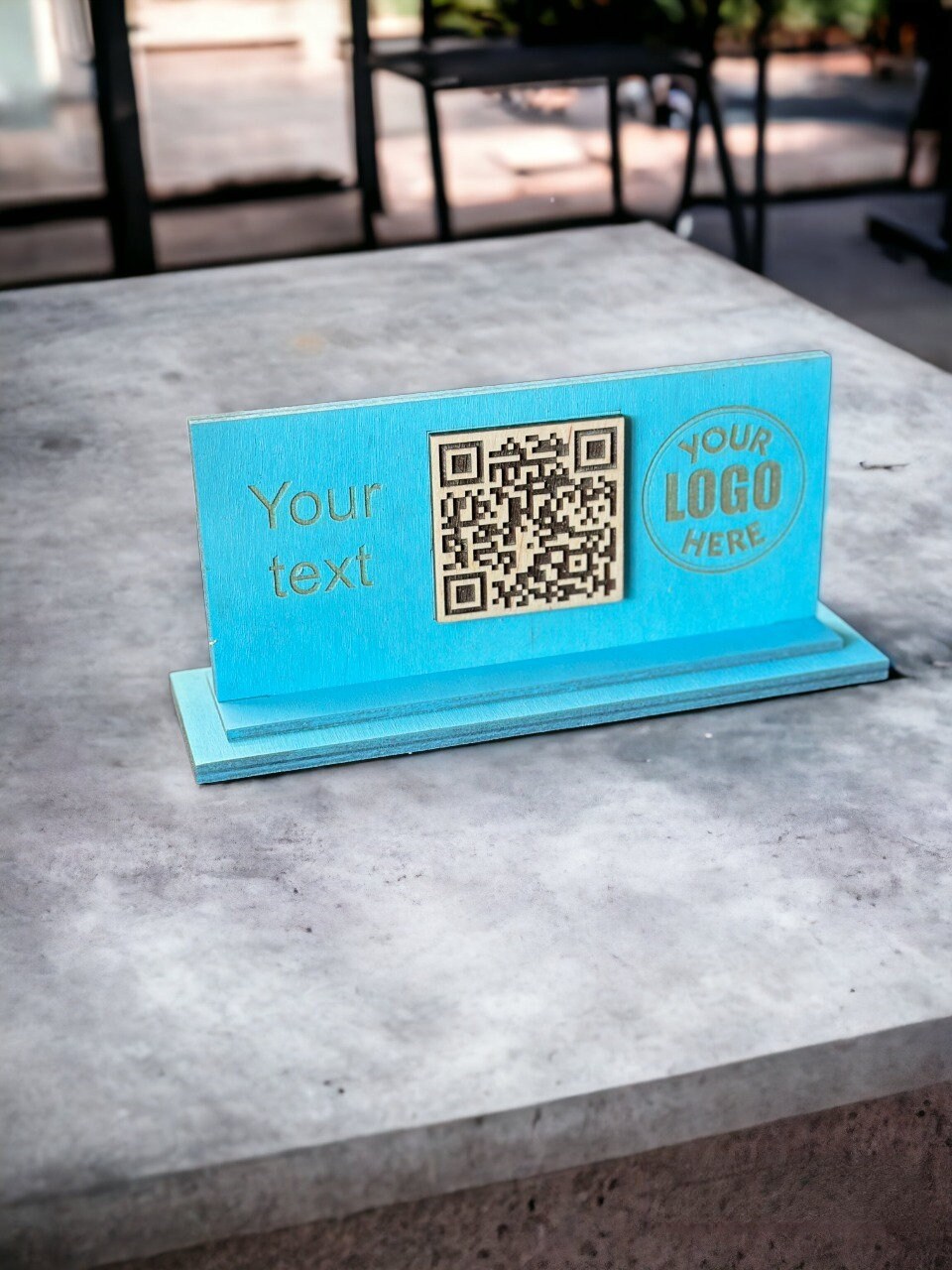 Custom QR Code Table Sign, QR Code Menu, QR Code Menu Sign, Wooden Qr ...
