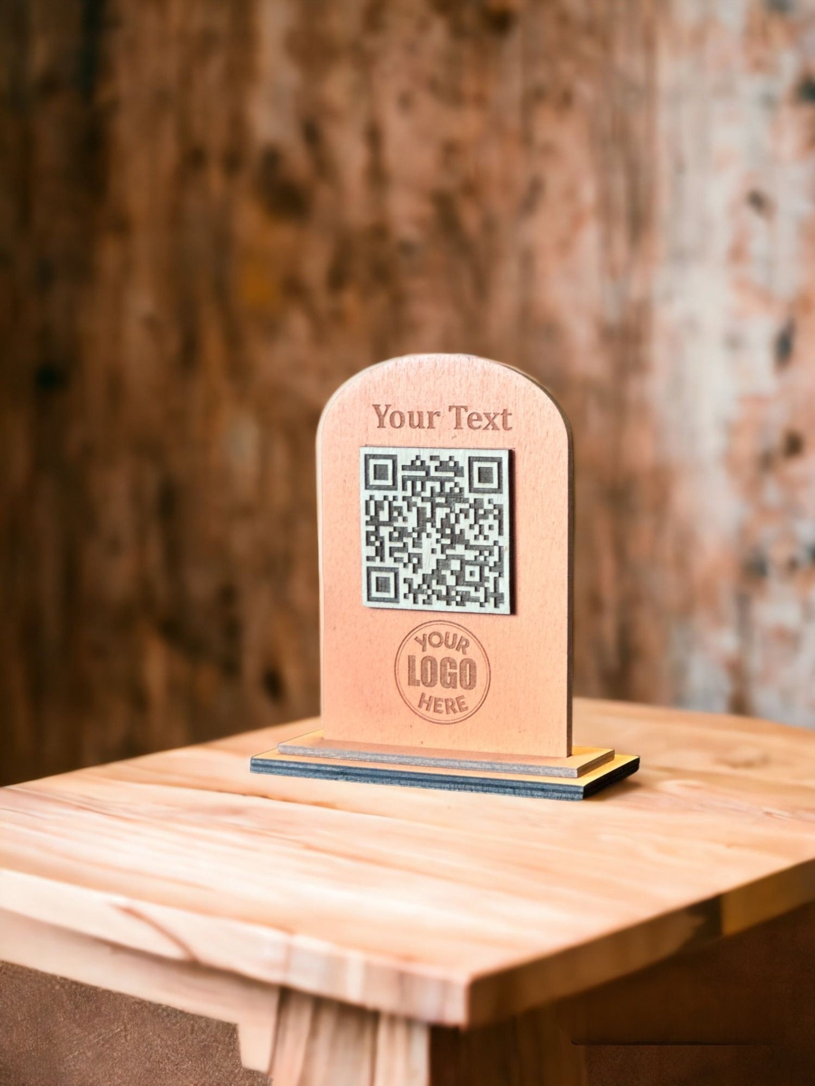 Custom QR Code Table Sign, QR Code Menu, QR Code Menu Sign, Wooden Qr ...