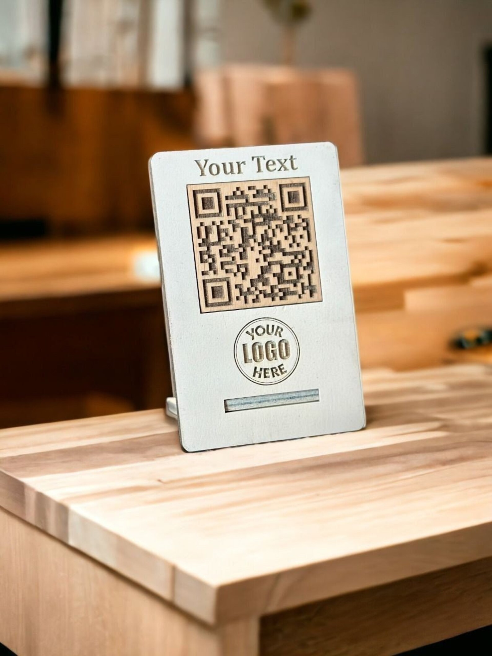 Custom QR Code Table Sign, QR Code Menu, QR Code Menu Sign, Wooden Qr Cod Sign - Etsy