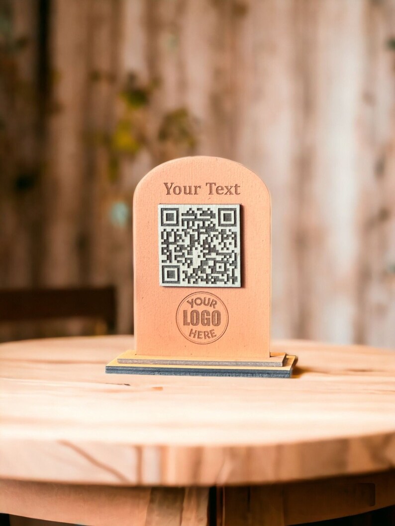 Custom QR Code Table Sign, QR Code Menu, QR Code Menu Sign, Wooden Qr Cod Sign - Etsy
