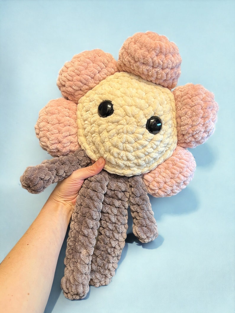 Pinky the Groovy Flower: Crochet Stuffed Plushie - Etsy