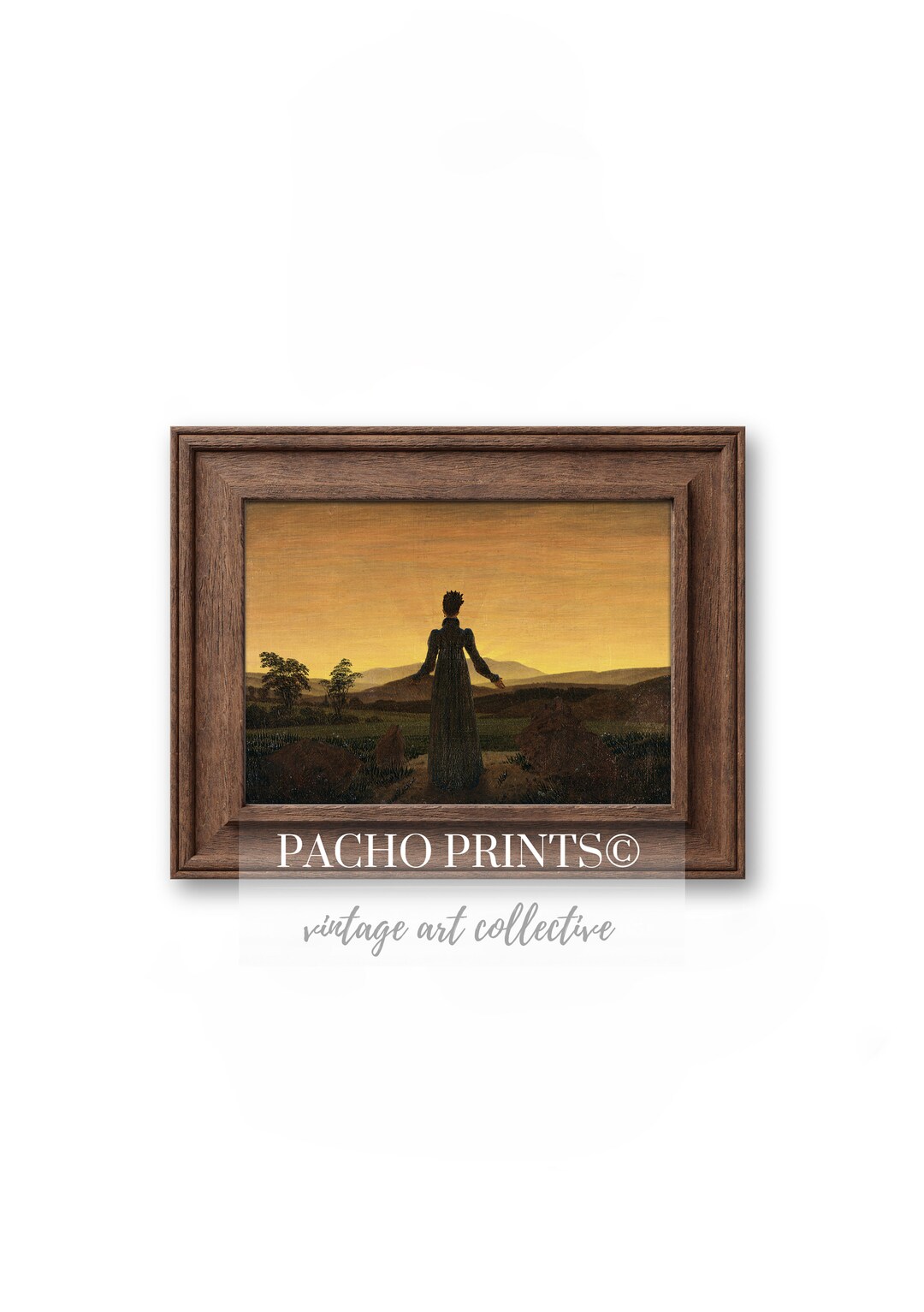 Woman Before the Rising Sun Vintage Printable DIGITAL Home Decoration ...