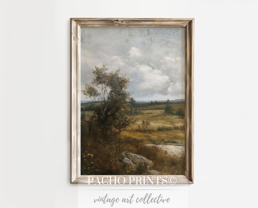 PRINTABLE Landscape Art Vintage Print Country Landscape Painting ...