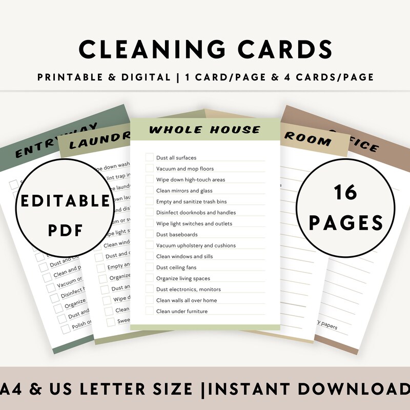 Room Cleaned Cards - Etsy