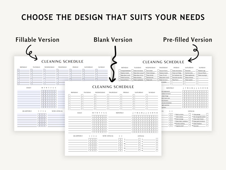 Minimalist Cleaning Checklist Printable, Simple EDITABLE Cleaning ...