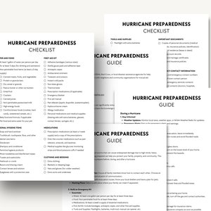 Hurricane Preparedness Checklist PDF, Hurricane Foods Supply List ...