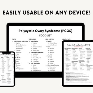 PCOS Food List PDF, Hormone Balance Diet Printable, Polycystic Ovary ...