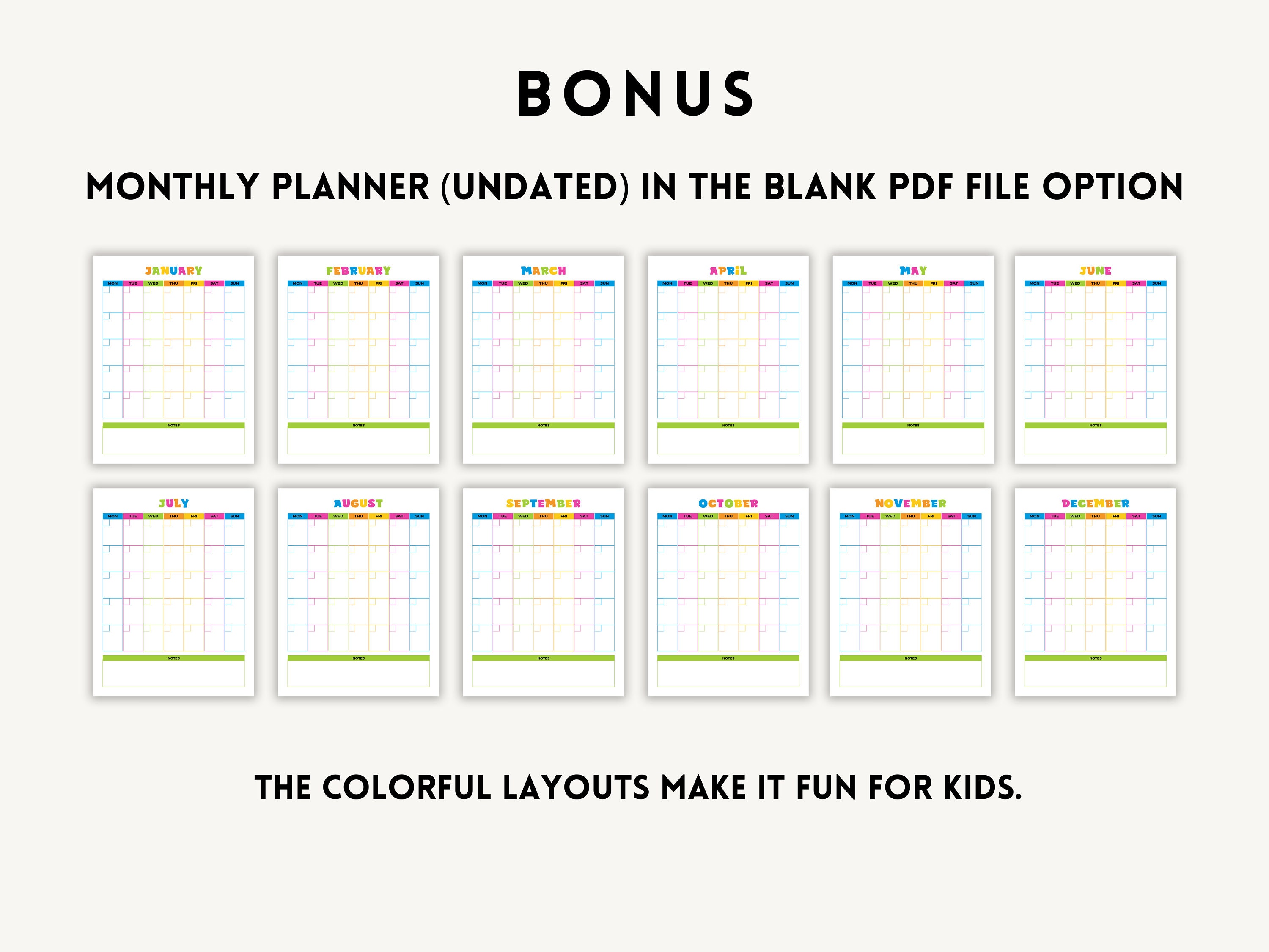 Editable Kids Chore Chart Bundle, Daily Routine Checklist, Reward ...