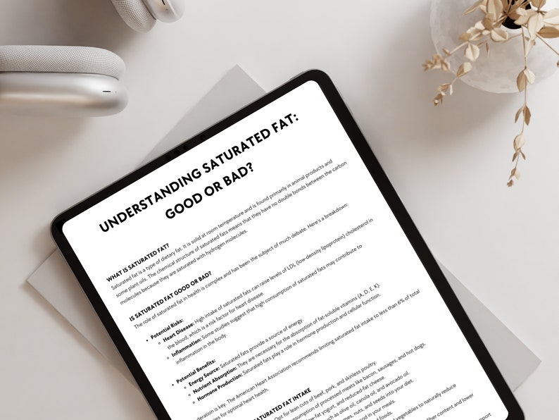 Saturated Fat Food List Printable, Heart Healthy Diet Plan PDF, Good ...