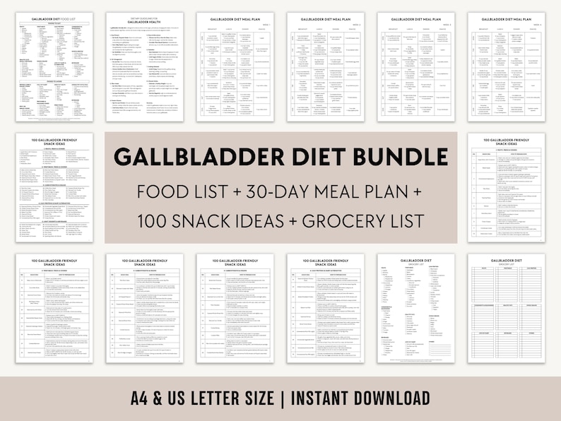 Gallbladder Diet 30-day Meal Plan, Food List, Snack Ideas, Grocery ...