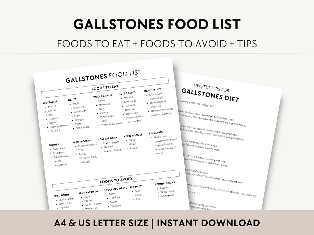 Gallstones Food List PDF, Gallbladder Stones Diet, Cholelithiasis Foods ...