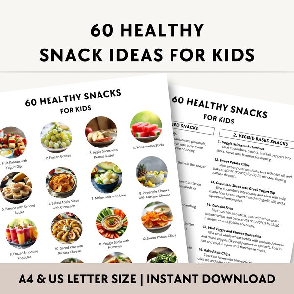 Healthy Snack Poster - Etsy