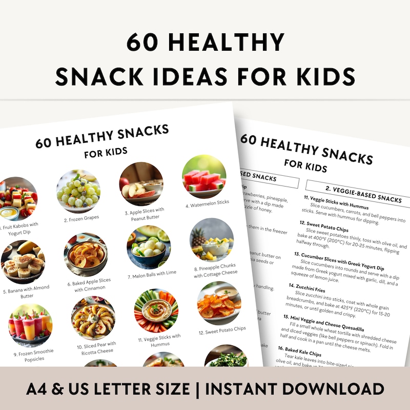 Healthy Snack Poster - Etsy