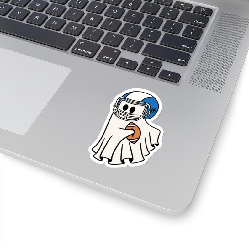 Ghost Football Kiss-cut Sticker - Etsy