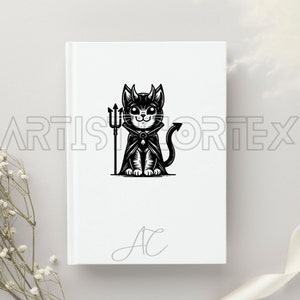 Evil Cat SVG Bundle, Cat PNG, Scary Cat Clipart , Hand Drawn Evil ...