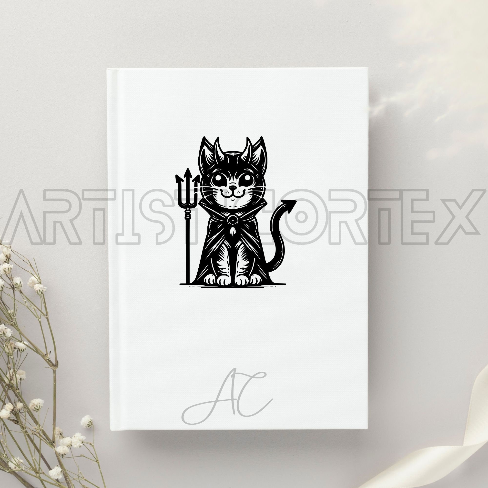 Evil Cat SVG Bundle, Cat PNG, Scary Cat Clipart , Hand Drawn Evil ...
