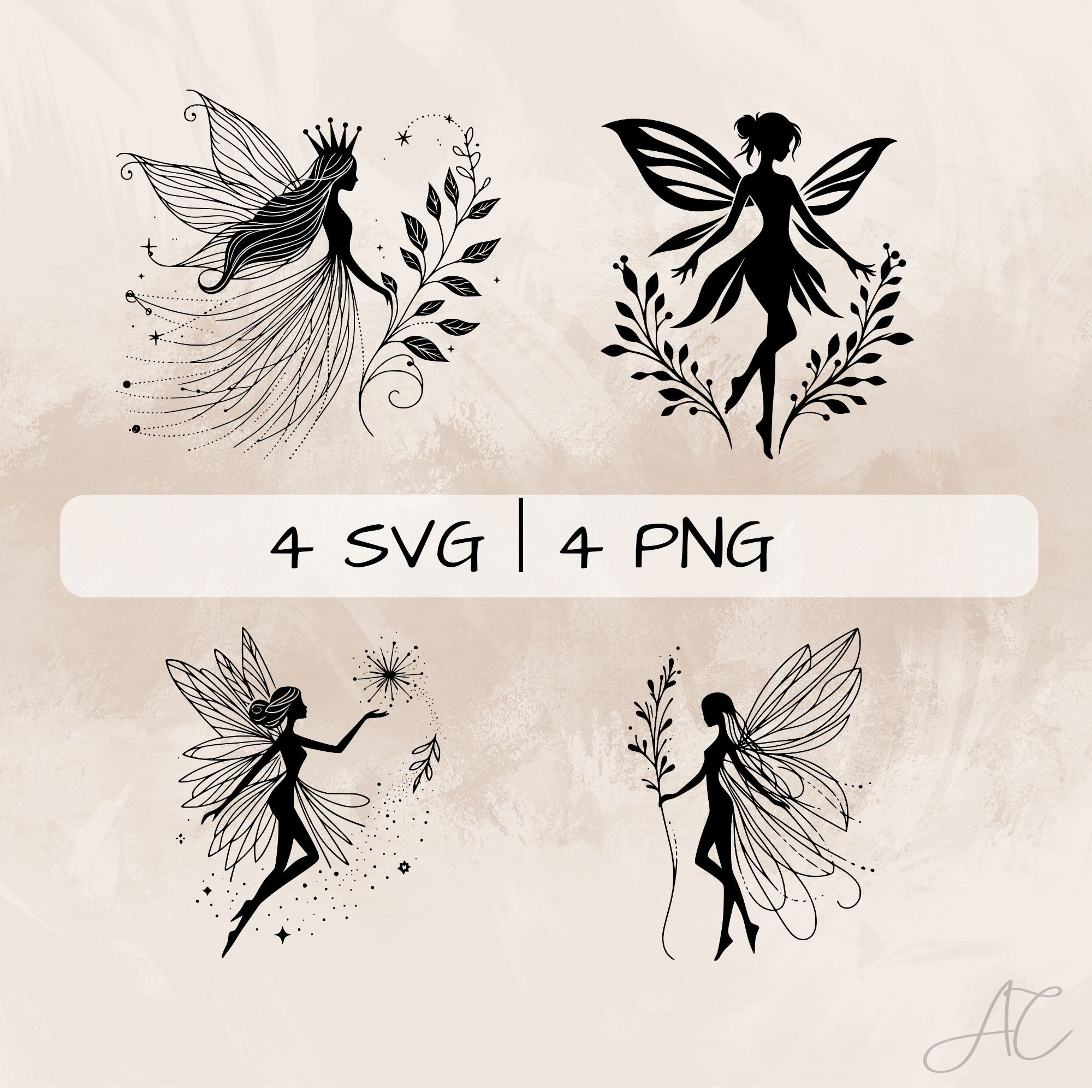 Silueta De Hada Imprimible Imágenes De Hadas Silueta Descarga