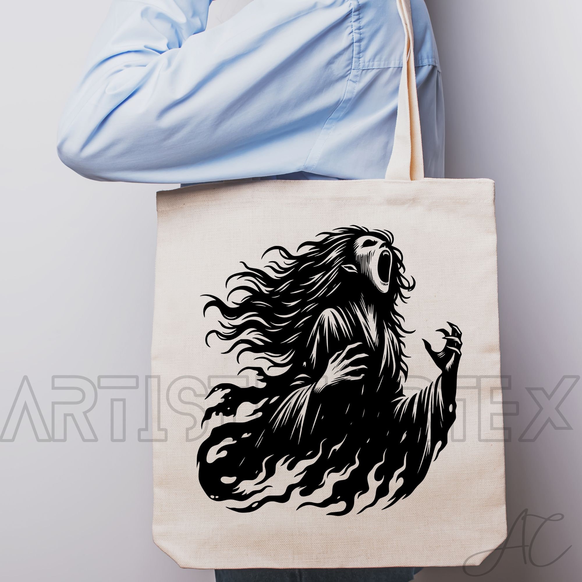 Banshee SVG Bundle, Banshee Scream PNG ,banshee Face Clipart, Hand ...