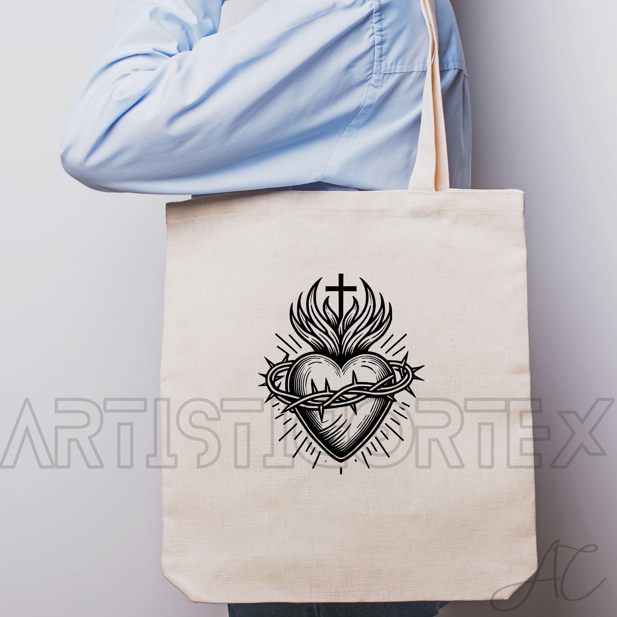 Sacred Heart SVG Bundle, Jesus Heart PNG ,sacred Heart Clipart, Hand ...