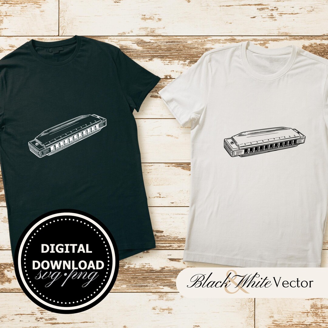 Harmonica SVG Bundle, Harmonica PNG , Music Instrument Clipart, Hand ...