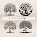 Apple Tree SVG Bundle, Apple Tree With Swing PNG, Apple Clipart, Hand ...