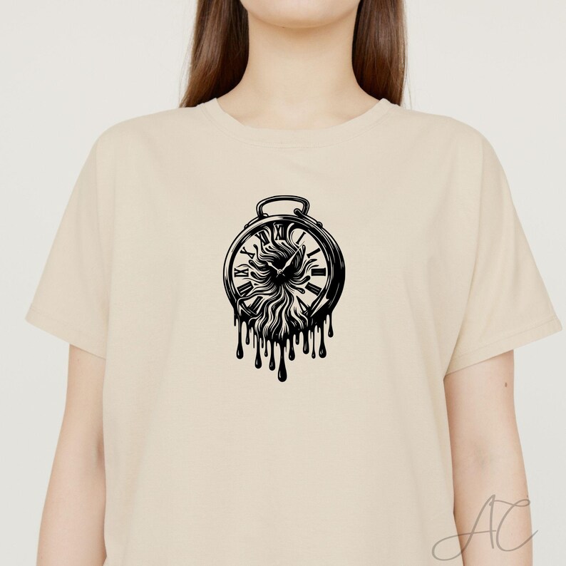 Melting Clock SVG Bundle, Clock PNG , Dripping Clock Clipart, Hand Drawn Melting Clock Pictures ...